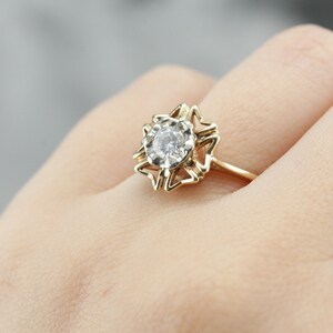 Unique Iron Cross Style Antique Ring With Fine Diamond APAK8L-N - Etsy