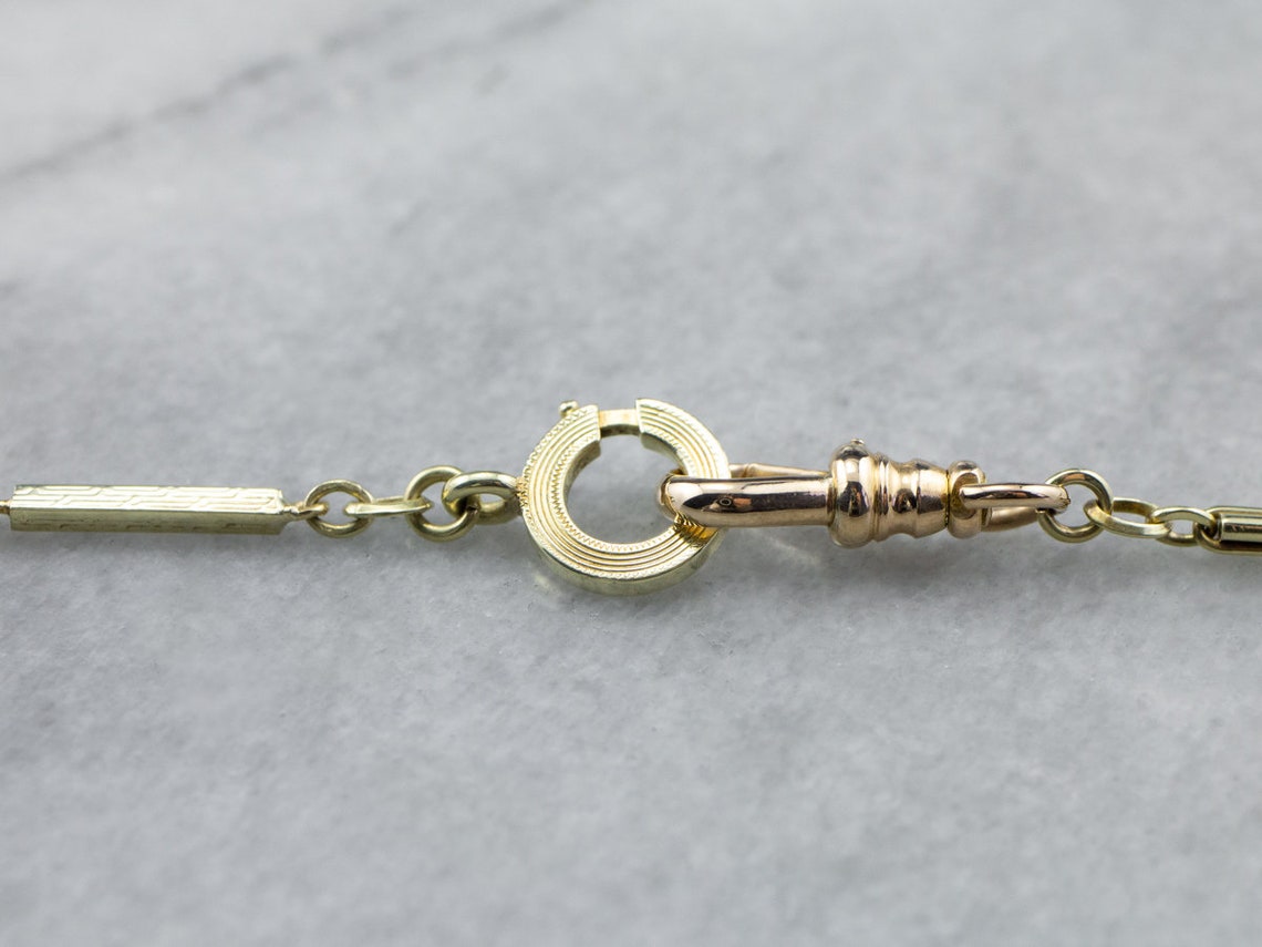 Antique Green Gold Watch Chain Antique Men's Chain Suit | Etsy