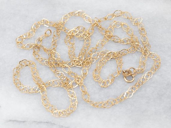Long Twisted Link Chain, 18K Gold Chain, Pendant Chai… - Gem
