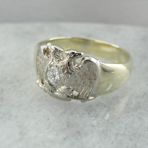 Diamond, Masonic Double Headed Eagle Ring, Scottish Rite VH2D0V-N - Etsy