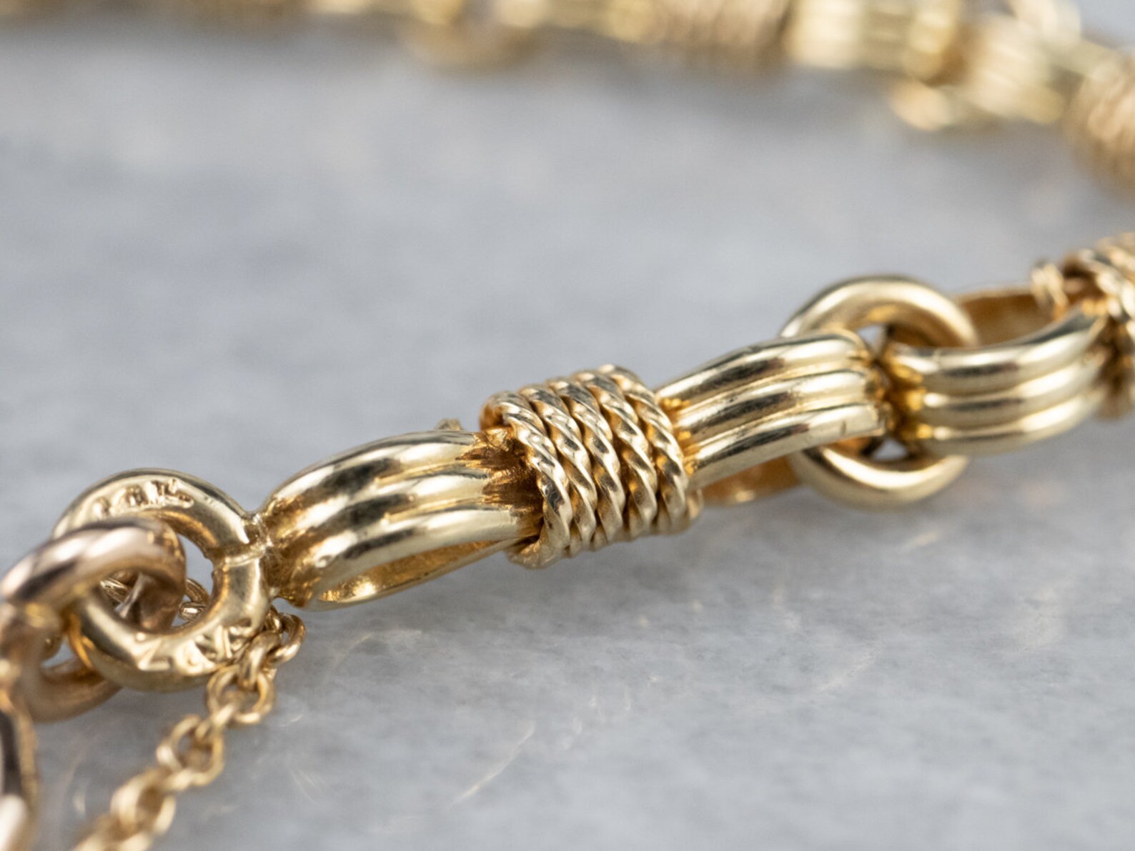 Vintage Gold Link Bracelet Nautical Link Bracelet Yellow - Etsy