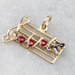 Gold Do Ray Me Musical Scale Charm, Yellow Gold Enamel Pendant, Musical ...