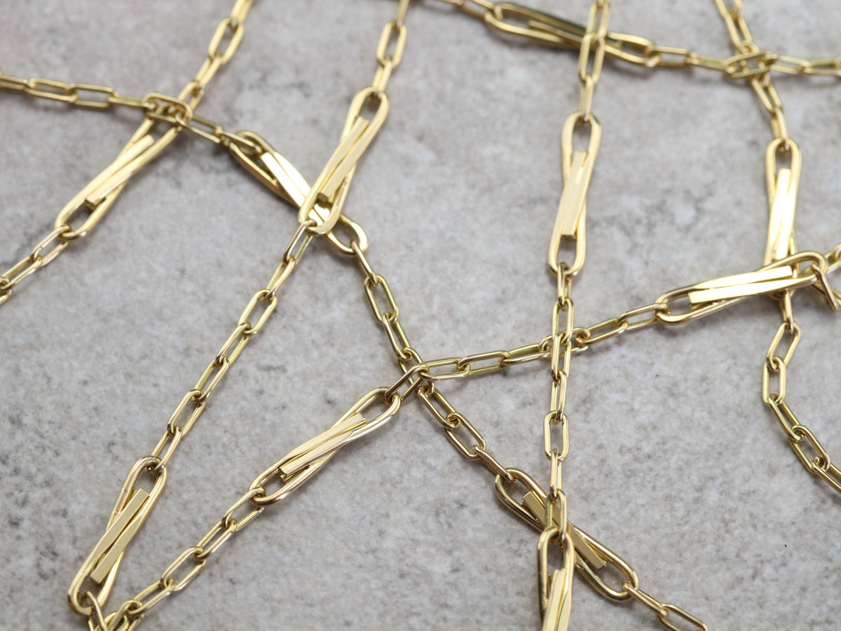 Italian Gold Decorative Gold Chain, Long Gold Chain Necklace, Layering ...