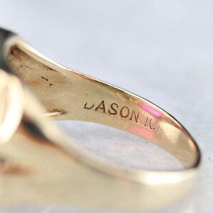 Men's Vintage Ruby Glass and Diamond Ring, Yellow Gold Men's Ring, Men ...