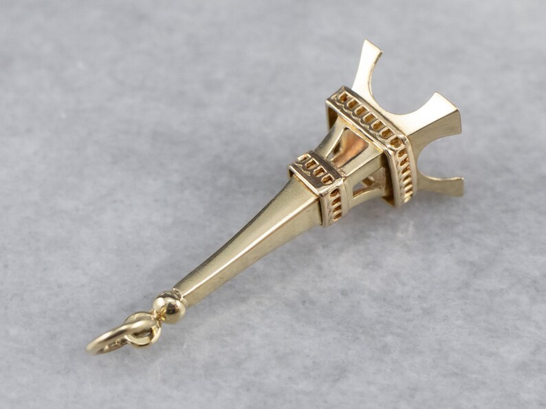 14K Gold Eiffel Tower Pendant Paris Pendant Parisian - Etsy