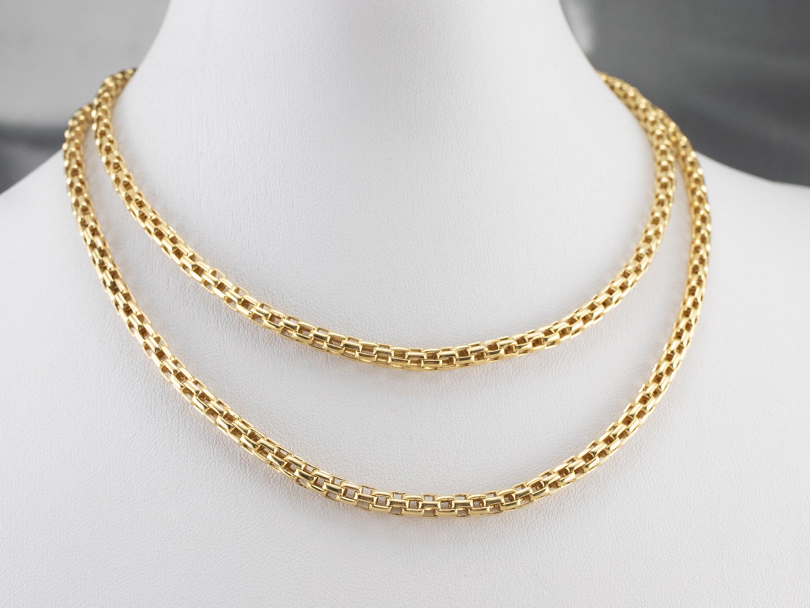 18K Gold Mesh Chain Necklace Layering Necklace Wardrobe - Etsy
