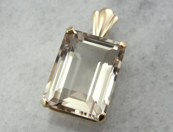Golden Champagne Quartz Pendant for Day or Evening 8P3PV3-R - Etsy