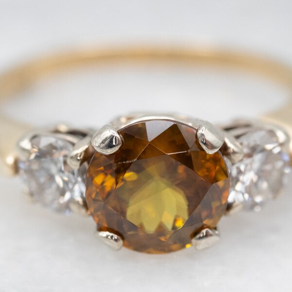 Sphene Gold Ring - Etsy