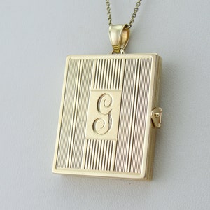 Vintage G Monogram Locket With Art Deco Styling UE0U9N-P - Etsy