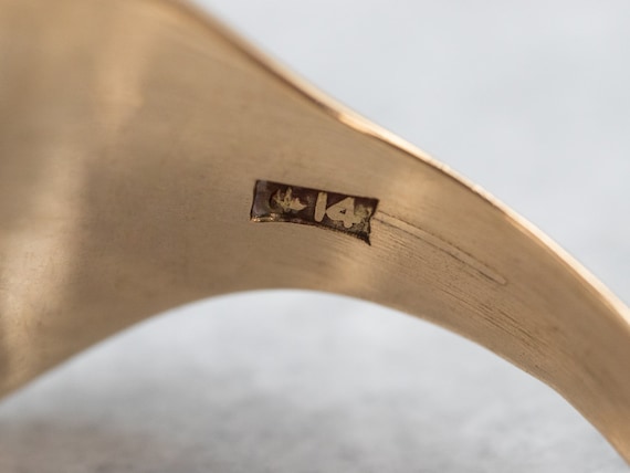 Vintage 14K Yellow Gold "GWA" Monogram Signet Ring, S… - Gem
