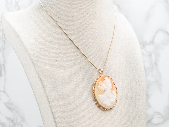 Golden Greek Goddess Aphrodite Cameo Pendant, Yellow … - Gem