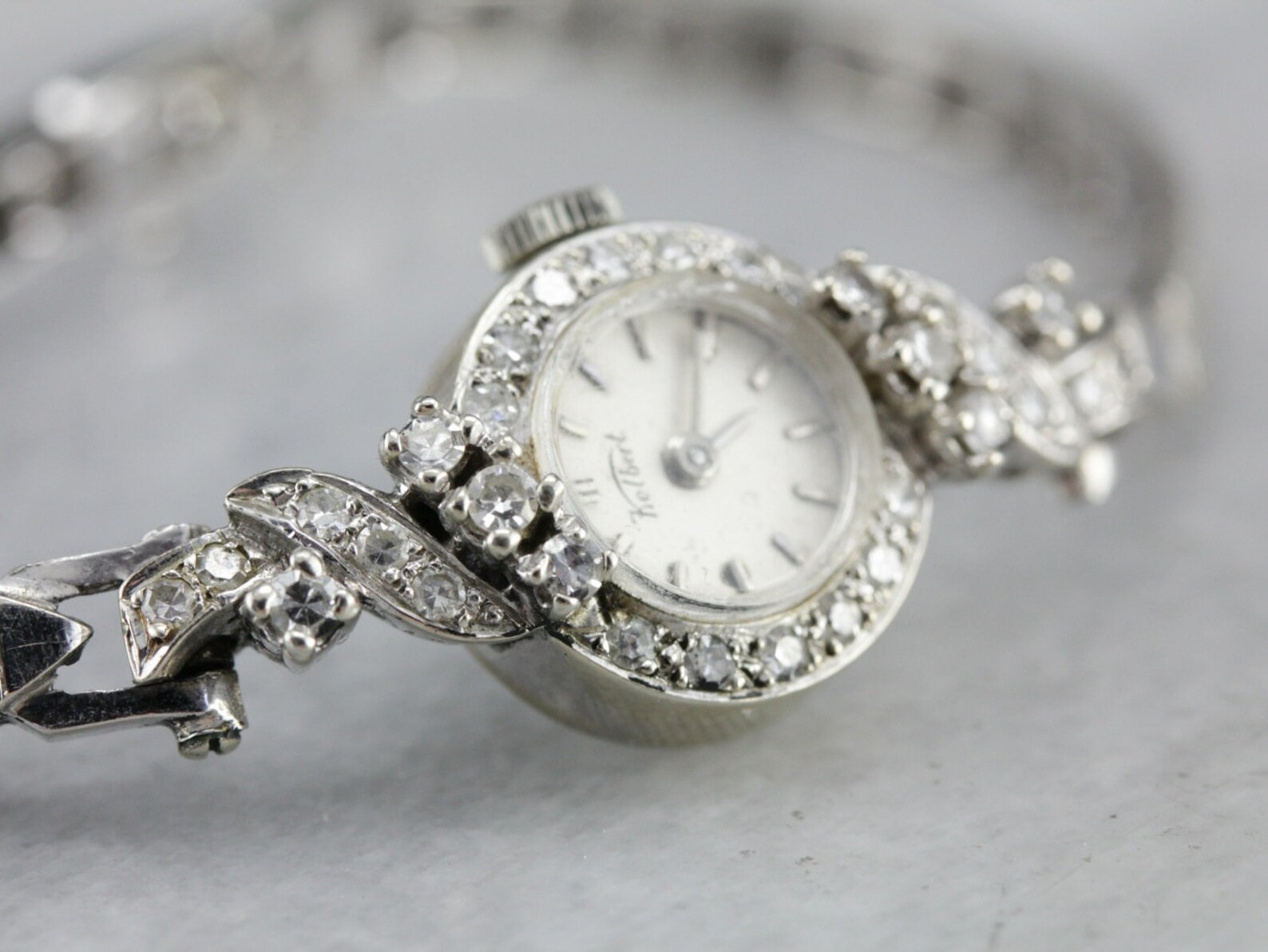 Diamond Ladies Wrist Watch Vintage Kelbert Watch Anniversary | Etsy