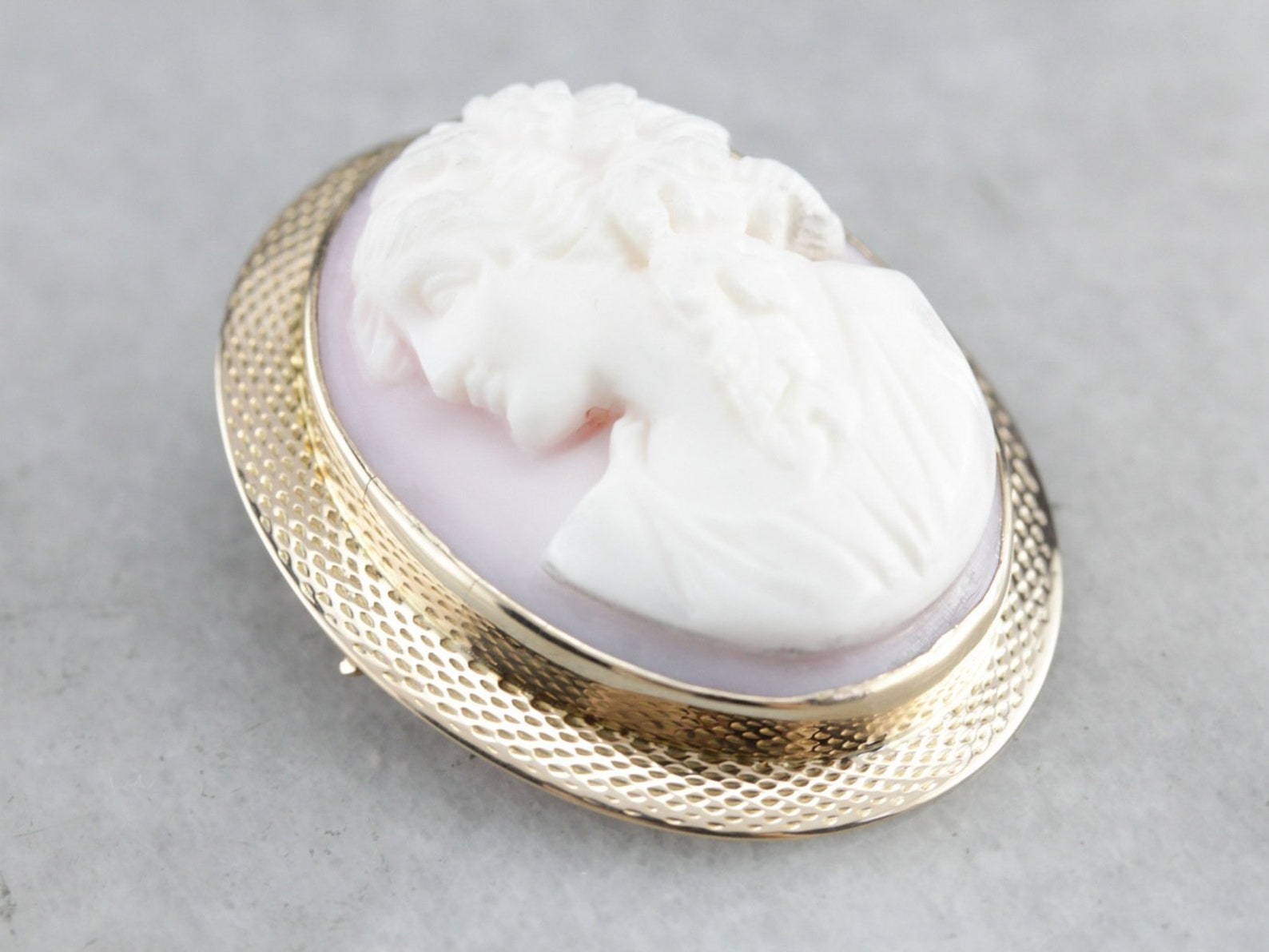 Vintage Pink Shell Cameo Pendant Cameo Brooch or Pin Oval - Etsy