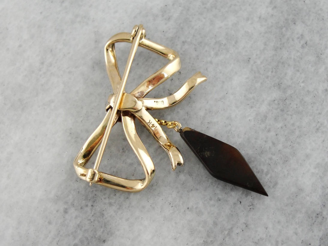 Victorian Bow Brooch With Seed Pearls Demantoid Garnet and | Etsy