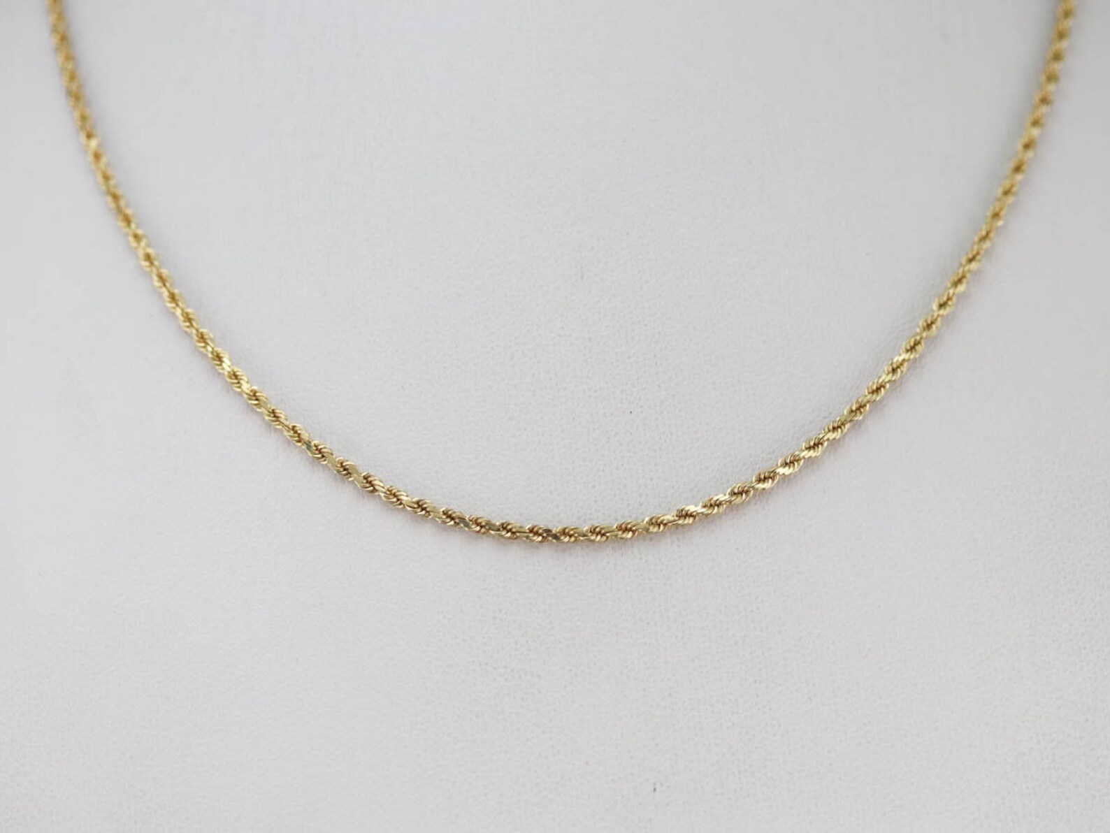 Gold Rope Chain Necklace Yellow Gold Twisted Rope Chain Gold | Etsy