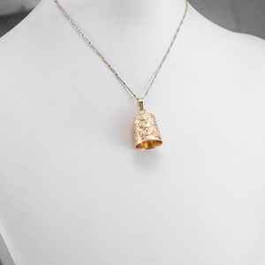 Ornate Vintage Gold Thimble Charm, 14K Gold Thimble, Thimble Pendant ...