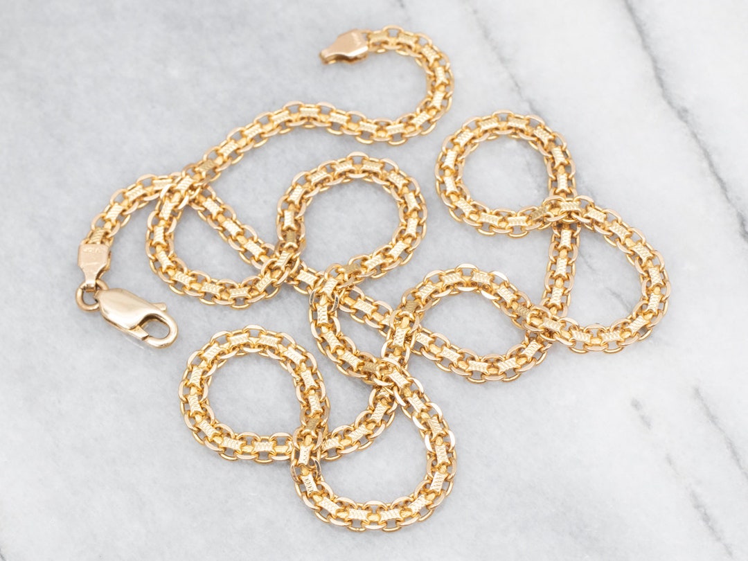 Yellow Gold Double Link Chain, Chain, Chains, Link Chain, Lobster Clasp ...