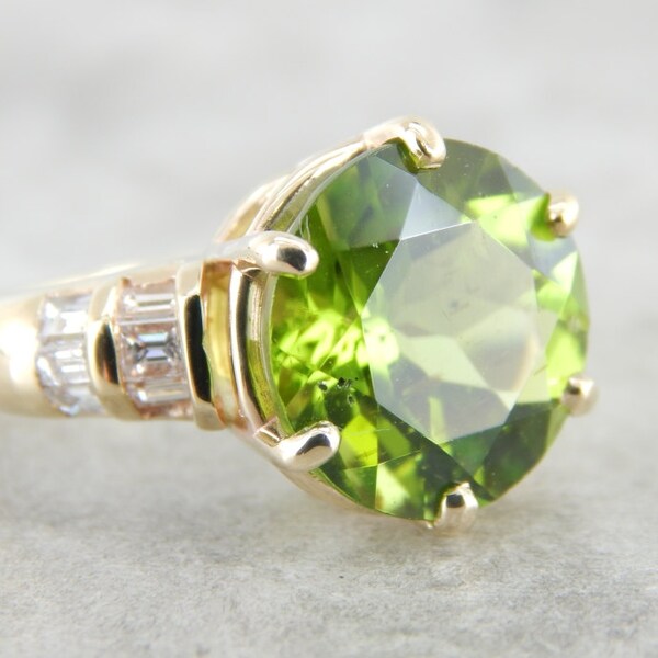 Large Peridot Ring - Etsy
