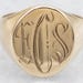 Gold "esc" Engraved Signet Ring, Engraved Signet Ring, Signet Ring ...