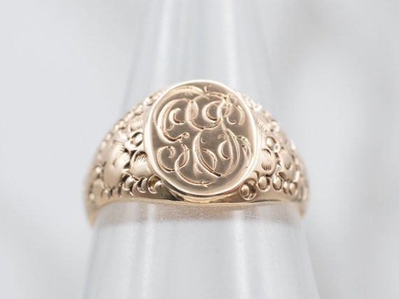 Yellow Gold "GEJ" Monogrammed Signet Ring, Victorian … - Gem
