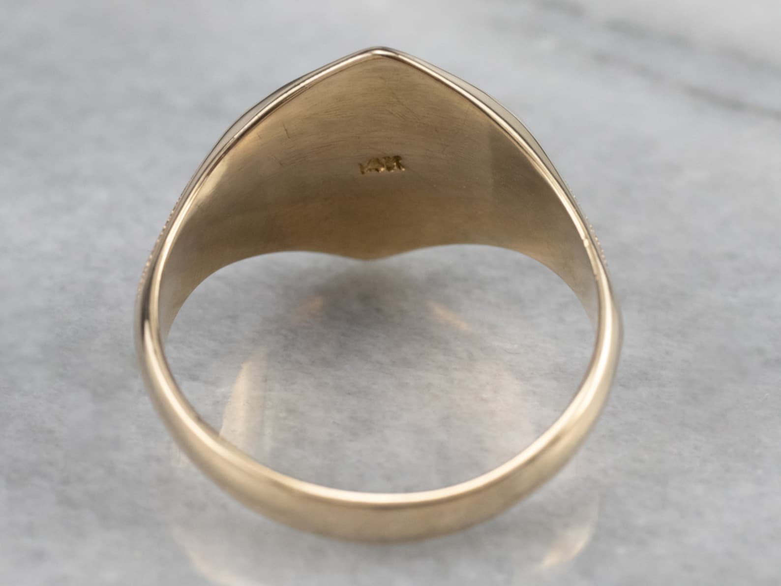Vintage Gold Hexagonal Signet Ring Unisex Signet Ring Gold - Etsy