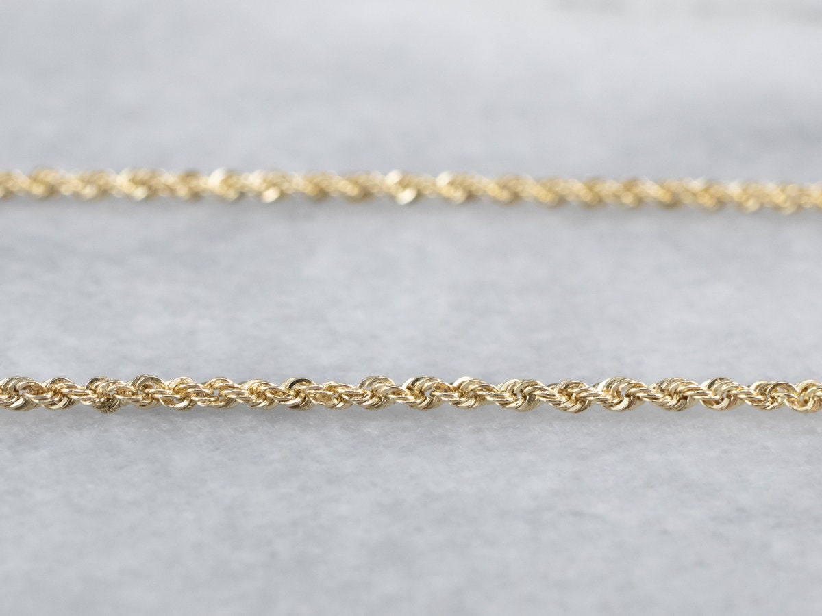 14K Gold Rope Chain Twisted Rope Chain Layering Necklace | Etsy
