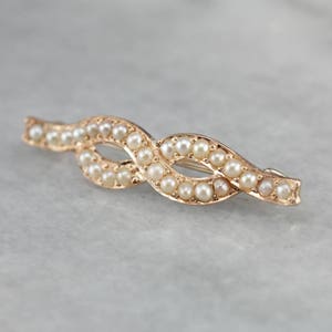 Antique Seed Pearl Pin, Pearl Brooch, Infinity Pin, Unisex Gift ...