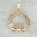 Claddagh Wreath Pendant With Bird and Celtic Knot Details 33T01C-D - Etsy
