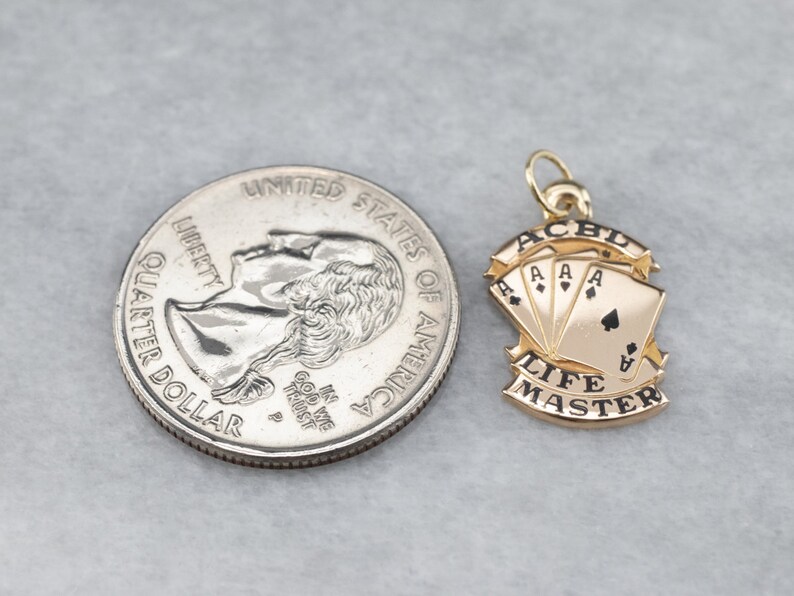 ACBL Life Master Vintage Gold Cards Charm Playing Card - Etsy