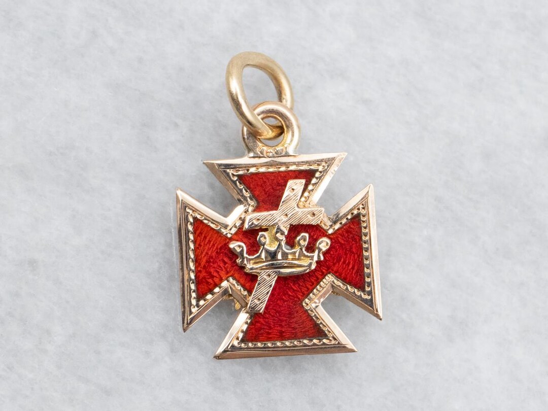 Red Enamel Maltese Cross, Enamel Maltese Cross, Red Enamel Cross ...