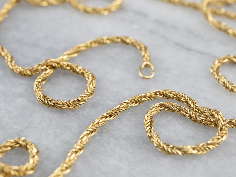 18K Gold Twisted Wheat Chain Layering Necklace Sparkling - Etsy
