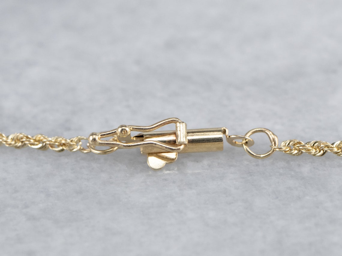 14K Gold Rope Chain Twisted Rope Chain Layering Necklace | Etsy