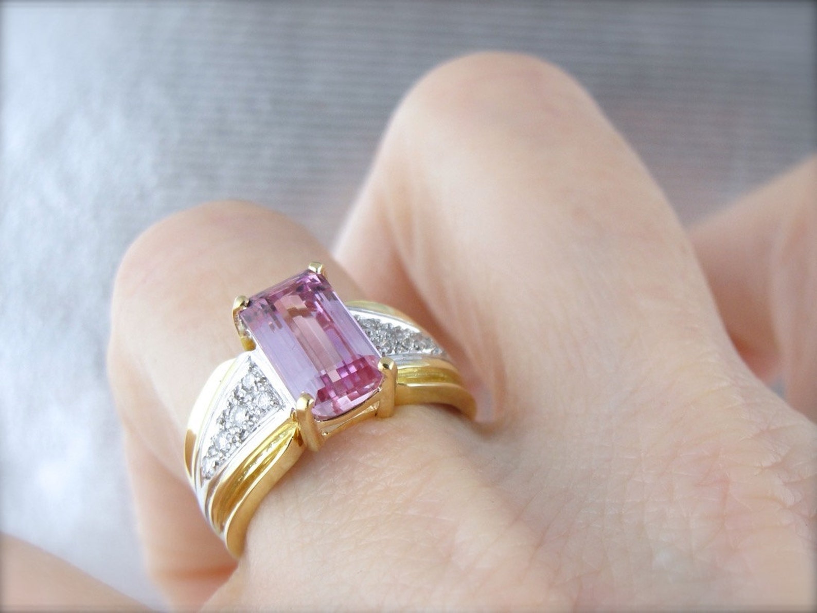 Pretty Pink Tourmaline Cocktail Ring - Etsy