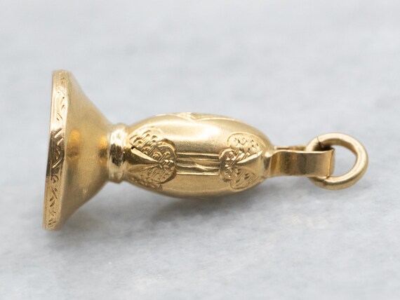 Antique Gold Fob Pendant, Antique Watch Fob Charm, Go… - Gem