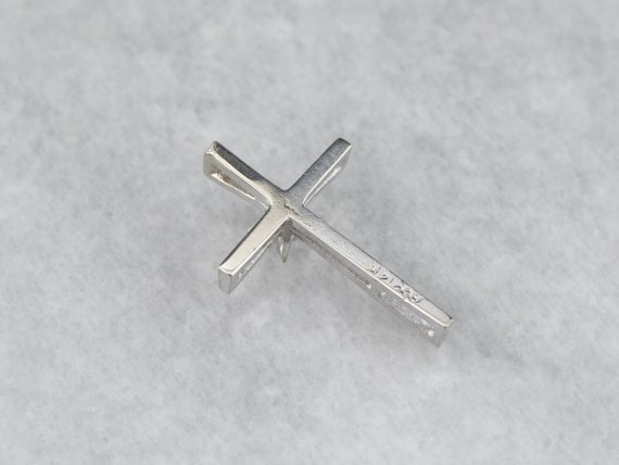 Modern Diamond Cross, White Gold Diamond Cross, Simpl… - Gem