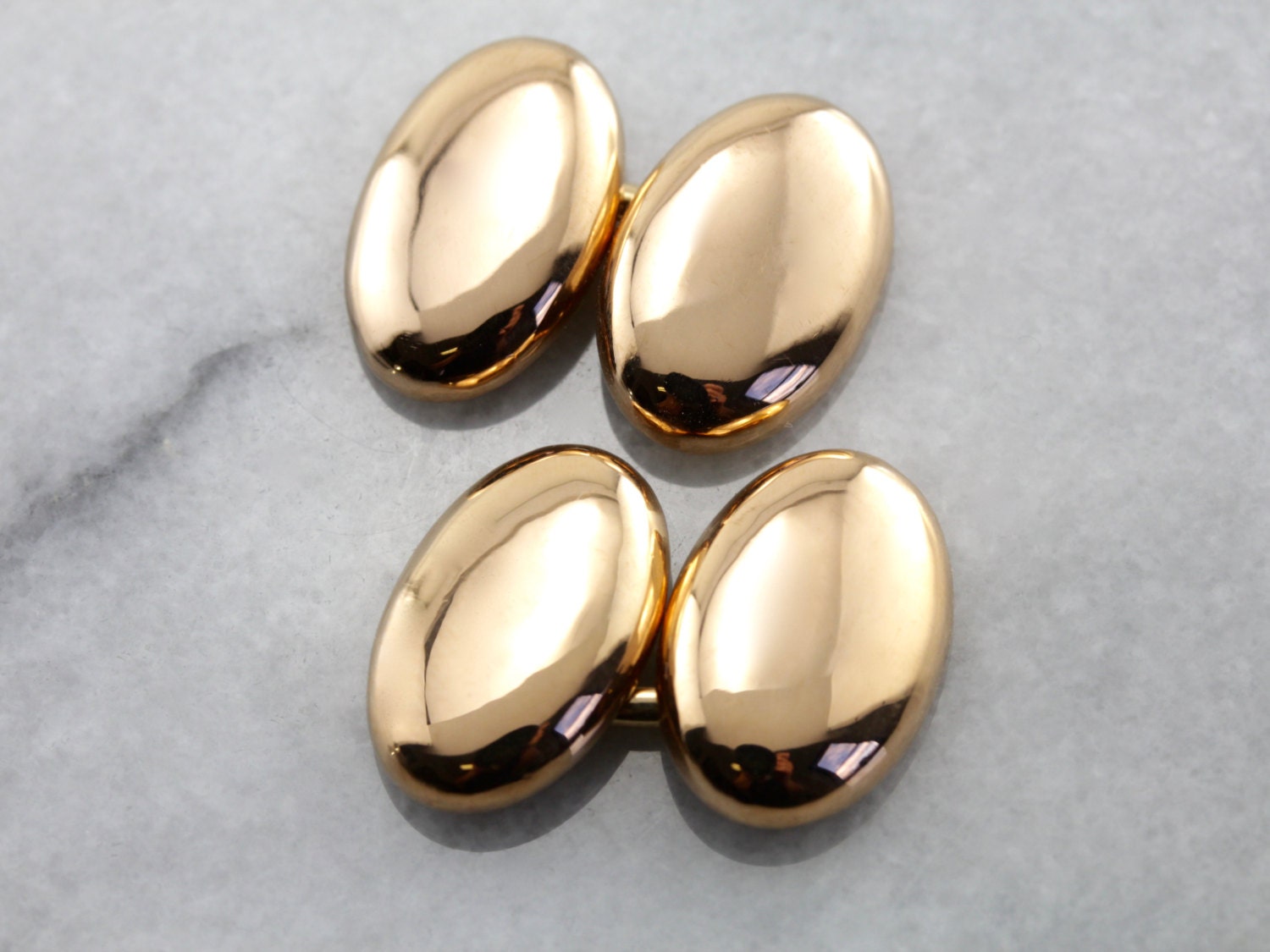 Luxurious Polished Gold Cufflinks, Heavy 22 Karat Gold 7QF43V-N - Etsy