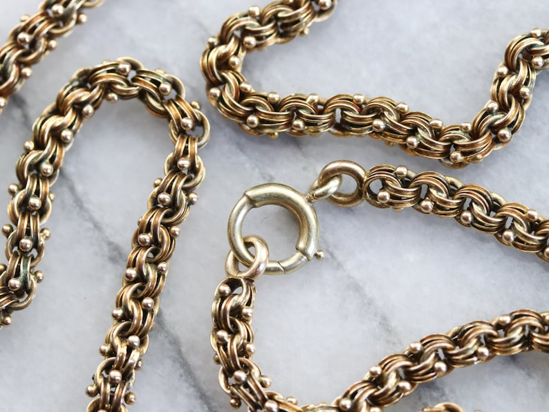 Antique Fancy Link Chain Necklace Antique Gold Chain - Etsy