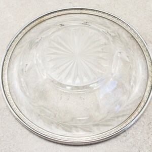 Vintage Sterling Silver and Glass Bowl, Vintage Silver Tableware ...