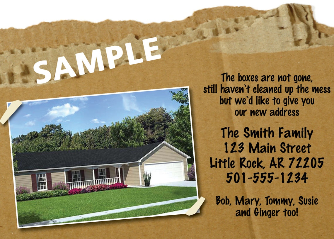 Moving / Change of Address Annoucement - Etsy