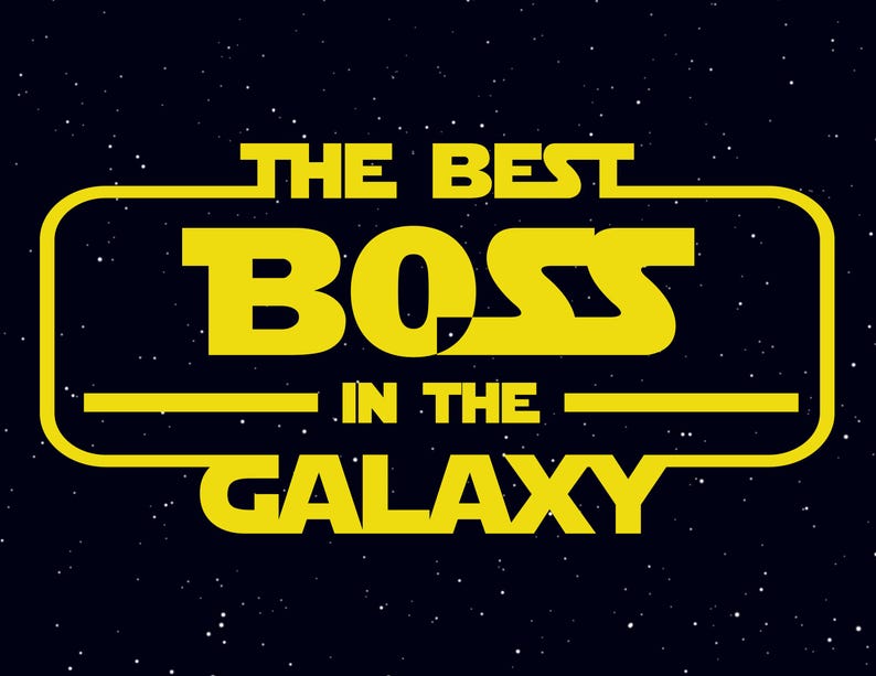 Best Boss in the Galaxy Sign | Star Wars Inspired Printable (digital ...