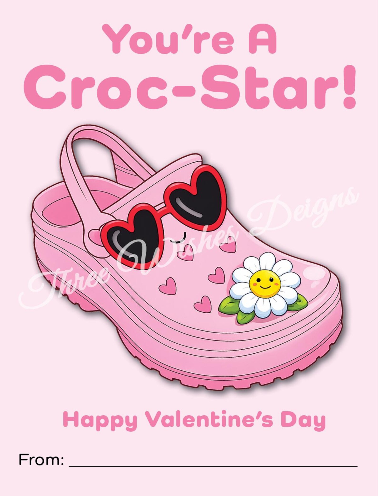Croc Valentine Cards for Kids | Printable Valentine's Day (PDF) - Etsy