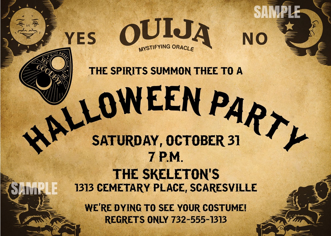 Ouija Board Halloween Party Invitation - Etsy