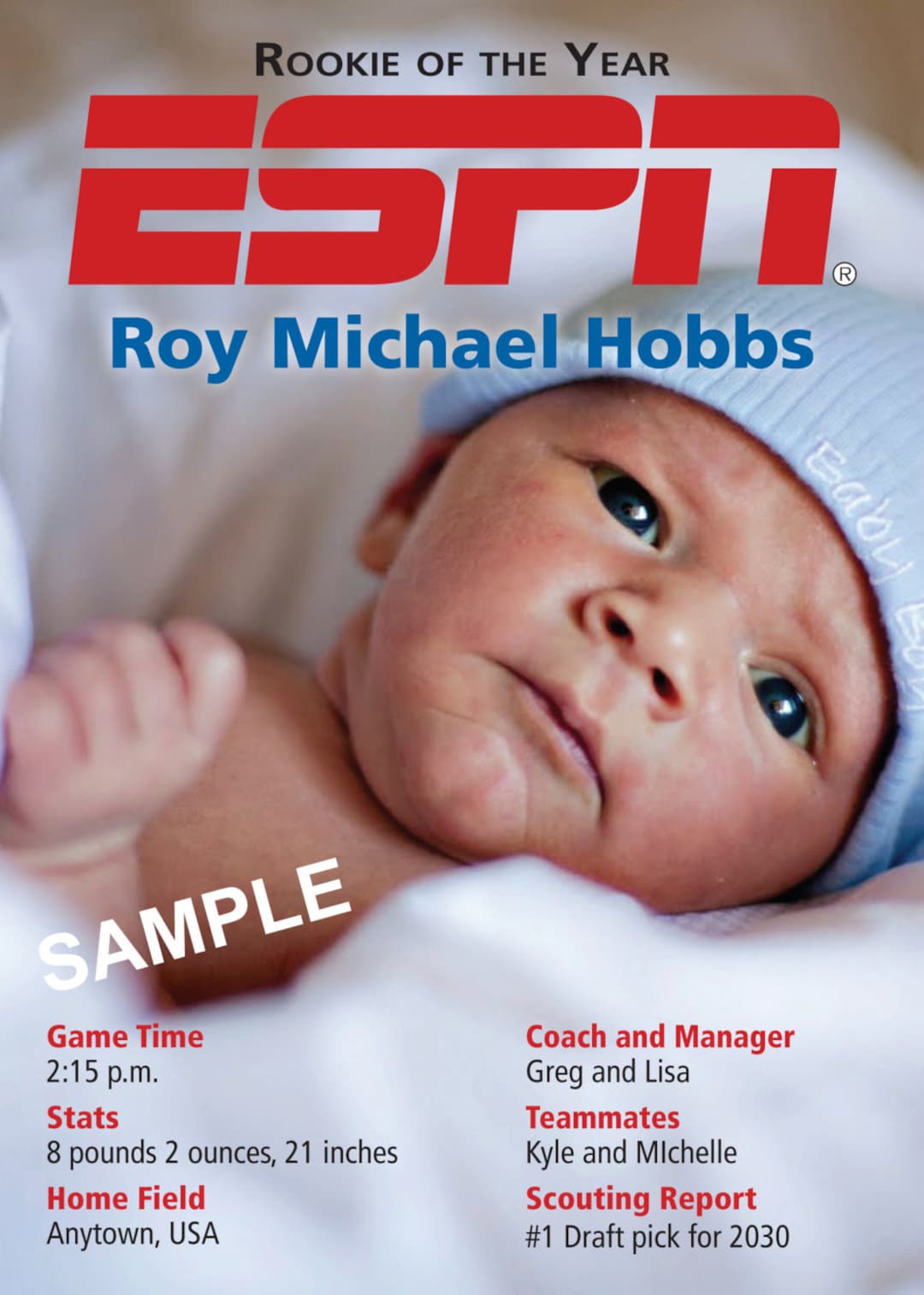 ESPN Magazine Cover Birth Announcement - Etsy