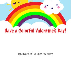 Skittles Valentine Printable for Kids | Rainbow Candy Classroom ...