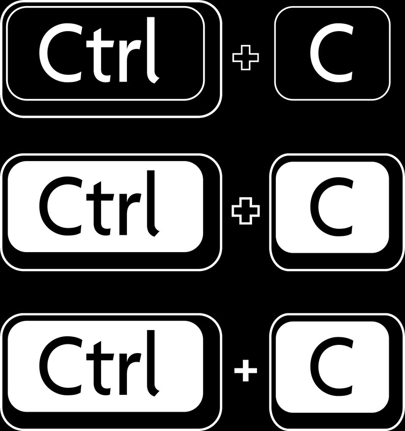 Ctrl + C (copy), Parent or Twin Shirt SVG - Etsy