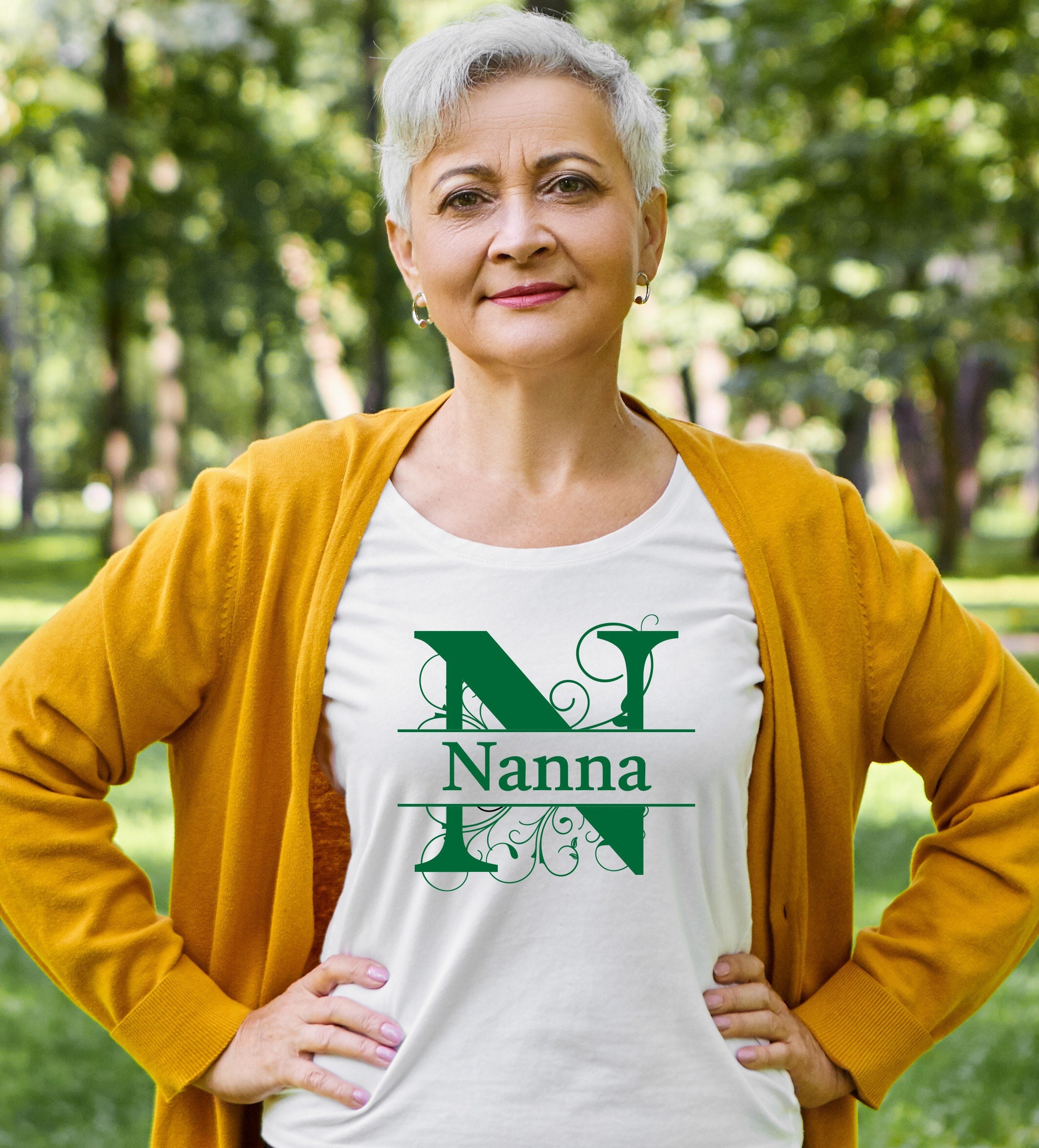 Nanna - Split N Monogram Shirt Instant Download SVG File for Circuit ...