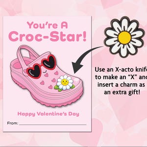 Croc Valentine Cards for Kids | Printable Valentine's Day (PDF) - Etsy