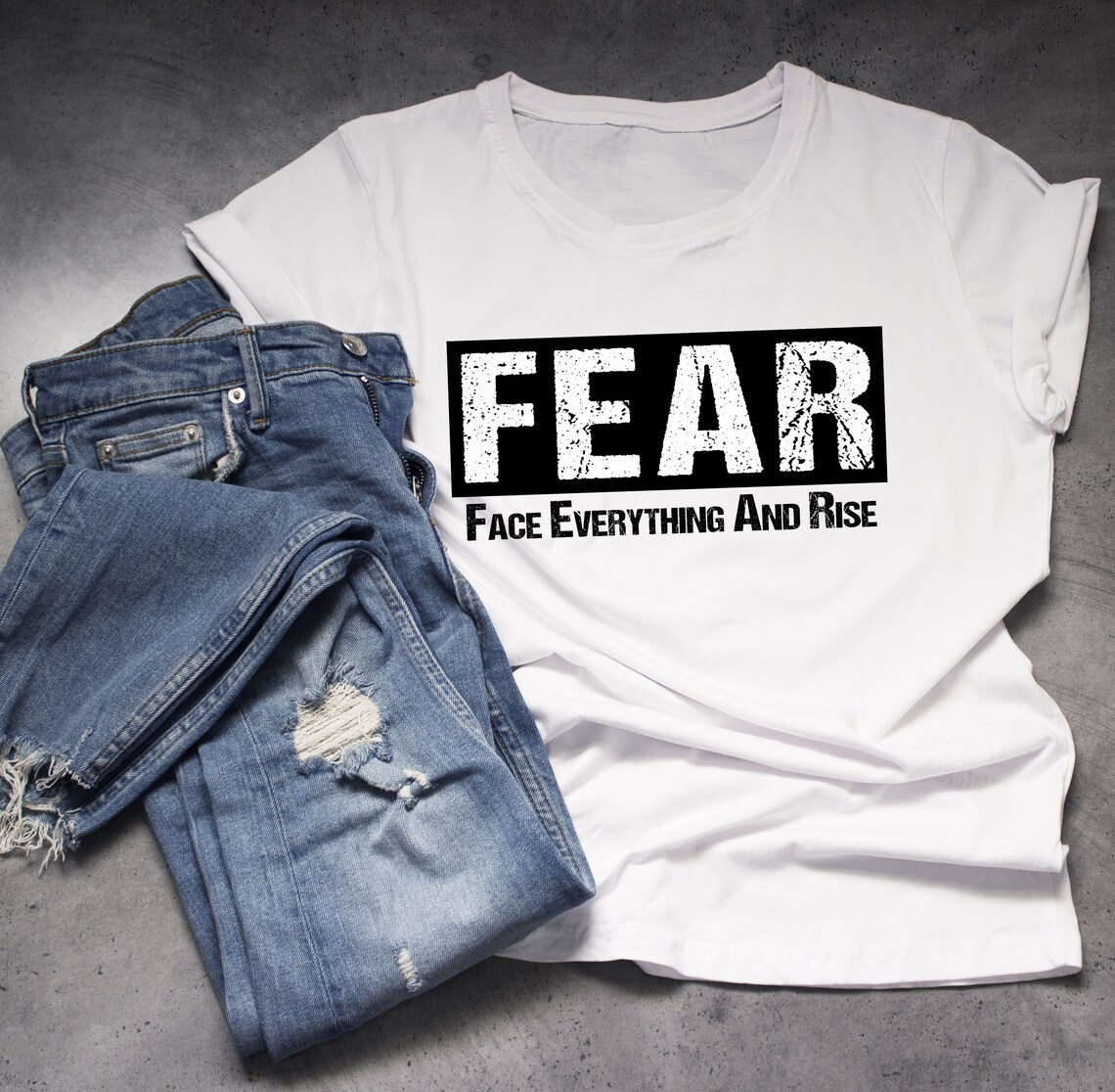 FEAR Face Everything and Rise - Instant Download SVG File for Screen ...