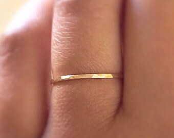 Hammered gold ring | Etsy