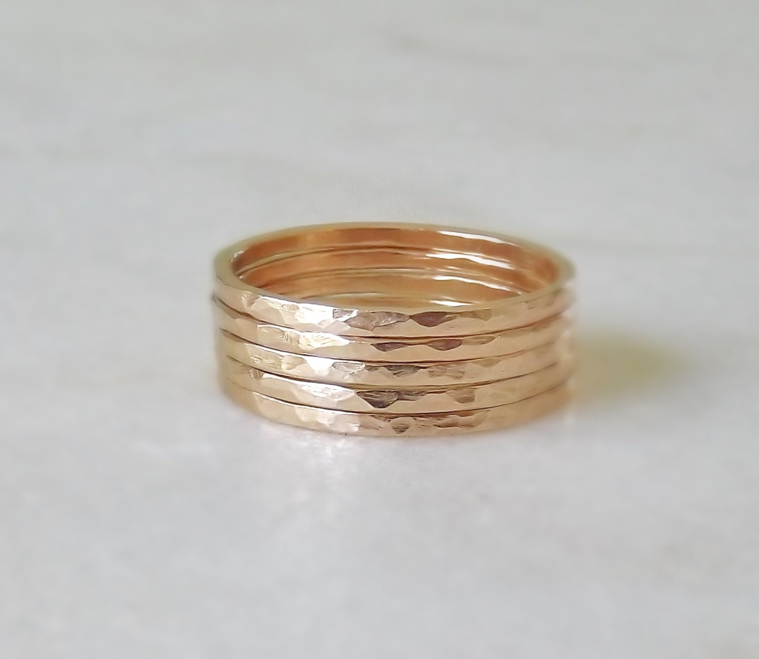 Gold Ring Stack Set 14k Gold Filled Stacking Rings Stackable | Etsy